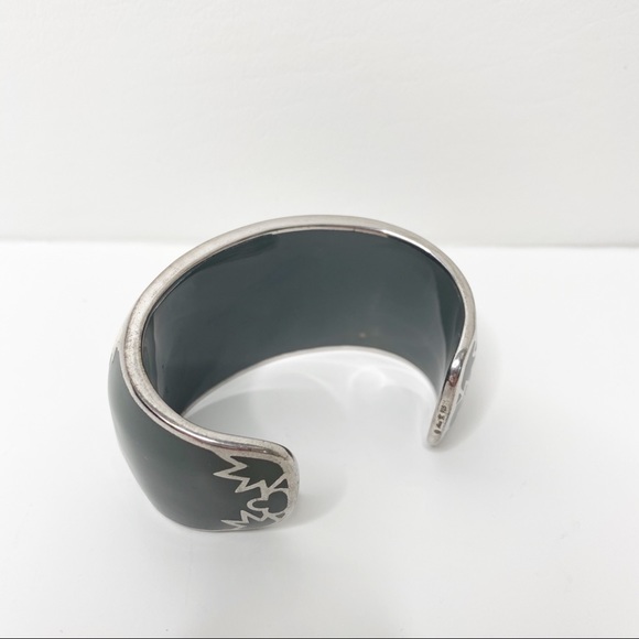 Alan K | Jewelry | Alan K Designo Floral Enamel Silver Cuff Bracelet ...
